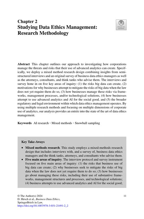 Pdf Studying Data Ethics Management Research Methodology
