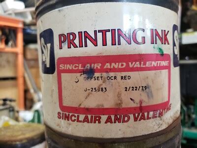 New 5 Lb Can Sv Offset Printing Ink Ocr Red J 25983 Ebay