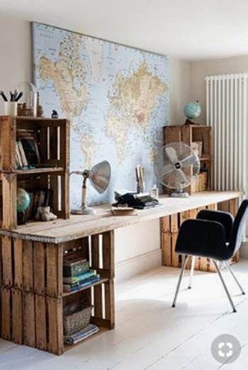 Escritório Rústico 32 Decorações Especiais Decoración De Unas Ideas Muebles Reciclados