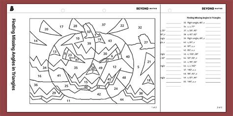 Differentiated Finding Angles In Triangles Colour By Number