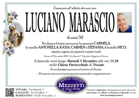 Necrologio Luciano Marascio Necrologi Mezzetti