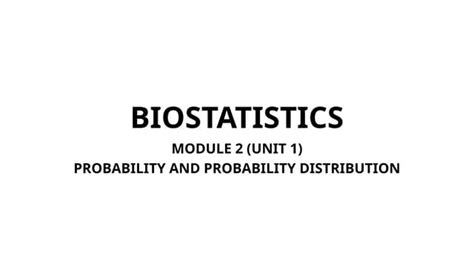 Module 2 Porb And Prob Distributionpptx