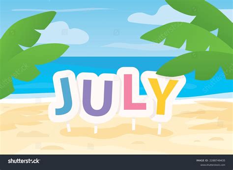 Word July Over 16000 Royalty Free Licensable Stock Illustrations