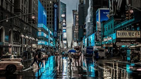 Nyc Rain Wallpapers Top Free Nyc Rain Backgrounds Wallpaperaccess