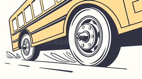 Close Up Of School Bus Wheel Vector Design Generative Ai Stock Vector