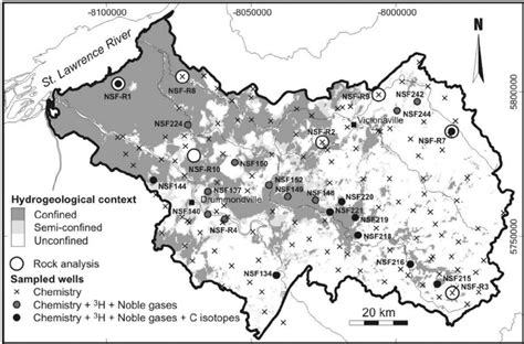 Sampling Sites For Geochemical 3 H 14 C D 13 C And Noble Gas