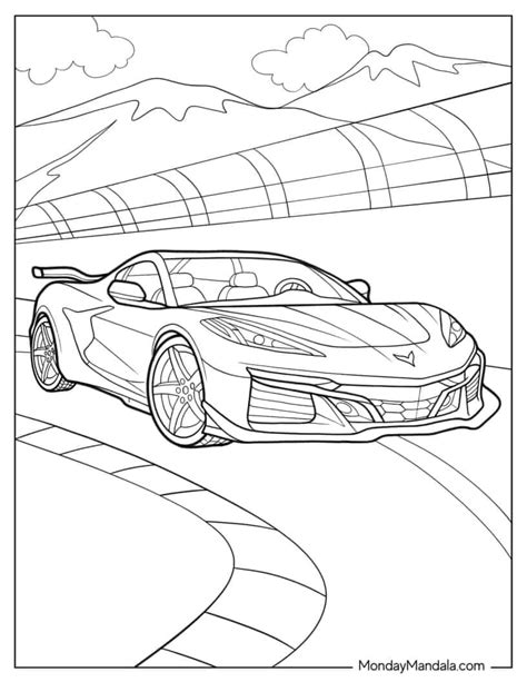 Pin On Corvette Coloring Pages Free Pdf Printables
