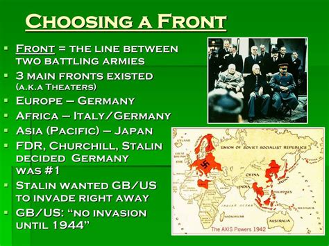 Ppt The Allies Fight Back Key Fronts And Strategies 1942 1944