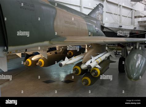 Weapons On An F 4 Phantom Aircraft In The National Museum Of The United States Air Force Stock