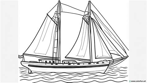 Coloriage Dun Bateau Voilier à Télécharger Ou à Imprimer Gratuitement