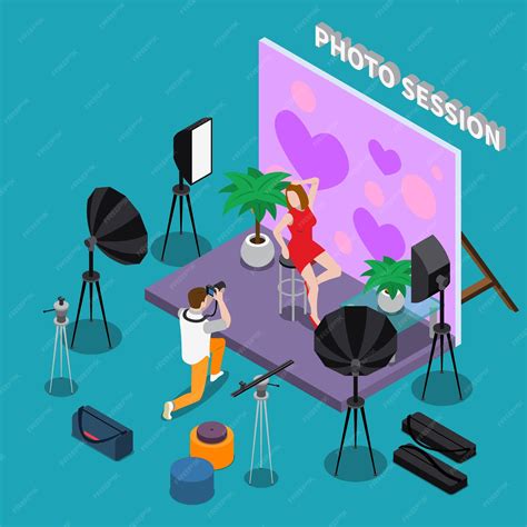 Premium Vector Photo Session Isometric Background