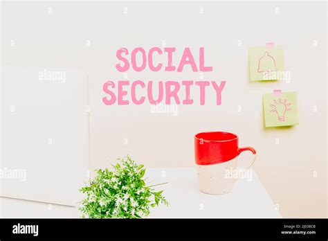 Conceptual Display Social Security Internet Concept Assistance From