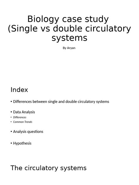 Single Vs Double Circulatory Systems Pdf
