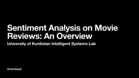 (PDF) Sentiment Analysis on Movie Reviews: An Overview