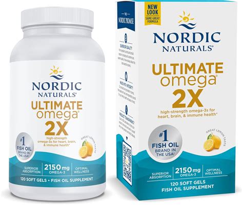 Nordic Naturals Ultimate Omega 2x Lemon Flavor 120 Soft