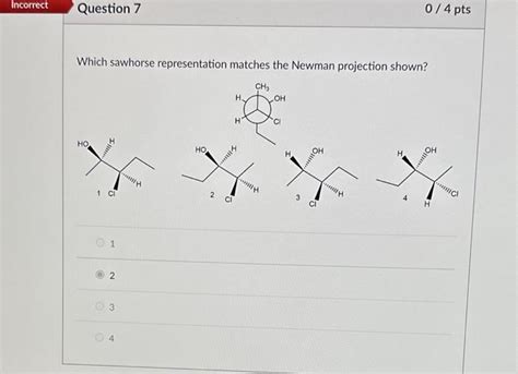 Solved Which sawhorse representation matches the Newman | Chegg.com
