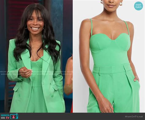 Wornontv Zuris Mint Green Suit On Access Hollywood Zuri Hall Clothes And Wardrobe From Tv