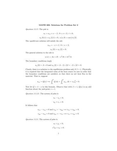 Math 300 Solutions For Problem Set 2 Question 257 The Pacific
