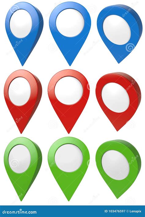 map location pointers set stock illustration illustration of place