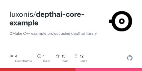 github luxonis depthai core example cmake c example project using