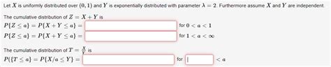 solved let x is uniformly distributed over 0 1 and y is