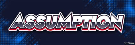 Assumption Text Effect And Logo Design Word