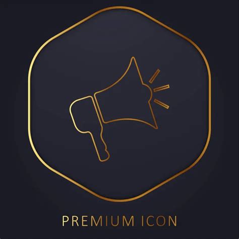 Amplifier Golden Line Premium Logo Or Icon Free Stock Vector Graphic