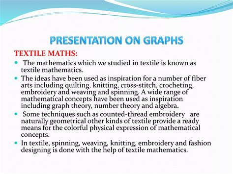 Presentation On Textile Mathematics Pptx