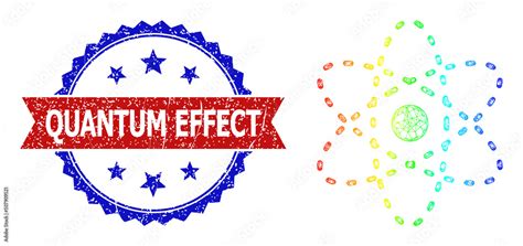 Mesh Net Atom Model Carcass Icon With Spectral Gradient And Bicolor