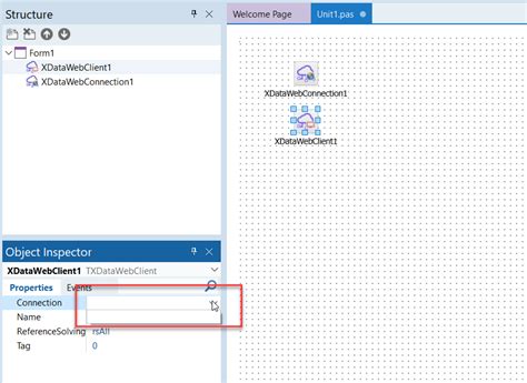 Xdata Connection Missing From Properties Dropdown Tms Xdata Tms Support Center