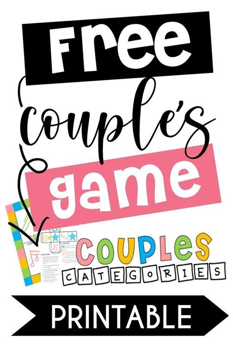 Free Categories For Couple Game Printable Artofit
