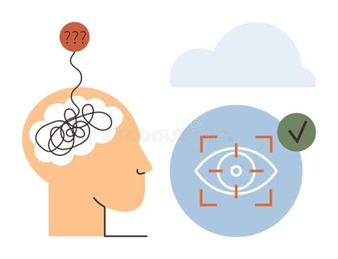 Mental Clarity Concept With Human Head Tangled Thoughts Eye Focus