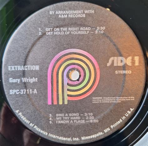 Gary Wright ‎ Gary Wrights Extraction Recordsalenl