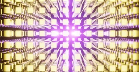 Gold And Purple Abstract Cube Volume Background Vj Loop With Rotation
