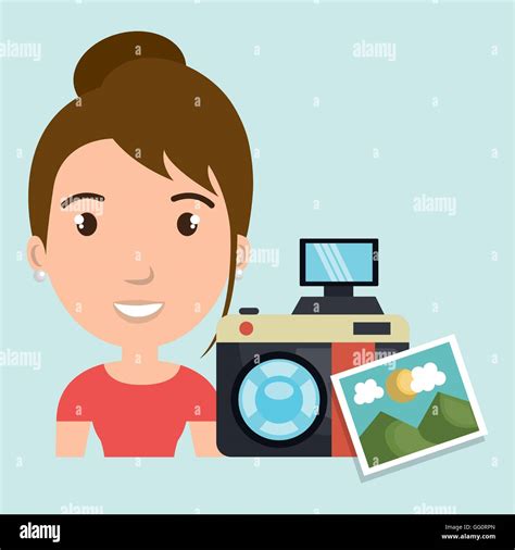 Woman Photo Camera Graphic Stock Vector Image And Art Alamy