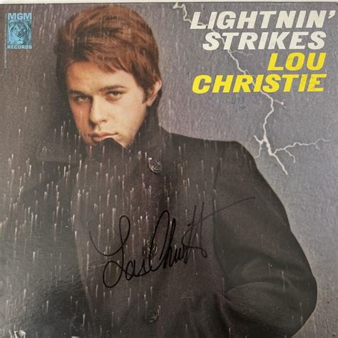 Lou Christie Signed Lightnin Strikes Album