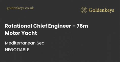 Gabby Moxham On Linkedin Rotational Chief Engineer 78m Motor Yacht Goldenkeys