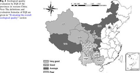 Ecological Quality Evaluation By Eqi Of The Provinces In Western China Download Scientific