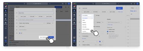 create and use a recurring event
