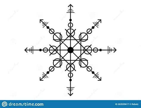 Sacred Seal Of Powerful Energy Sigil For Protection With Geometric
