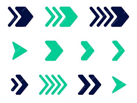 Premium Vector Directional Arrow Sign Or Icons Set Design