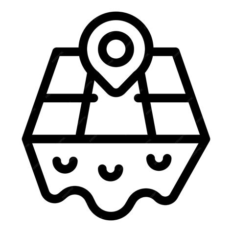 Premium Vector Location Pin Showing Position On Digital Cadastral Map