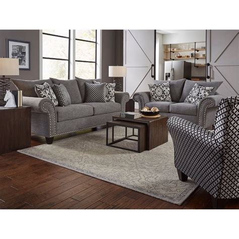 Casual Traditional Gray 2 Piece Living Room Set Rc Willey Living