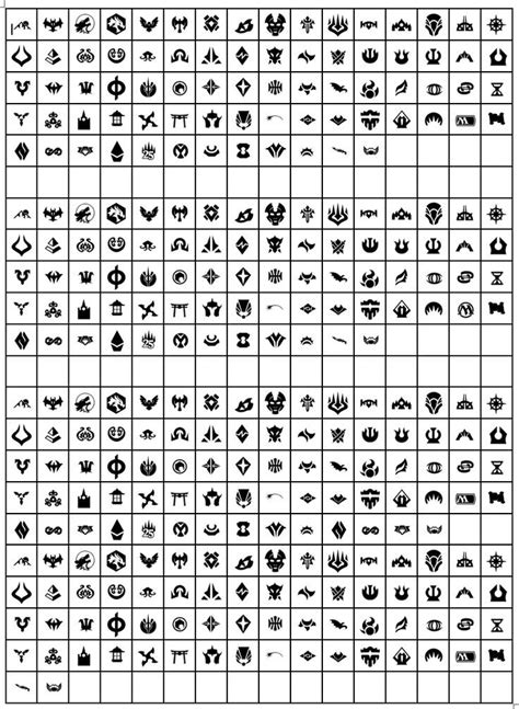 Mtg Symbols Collection In Chinese Characters