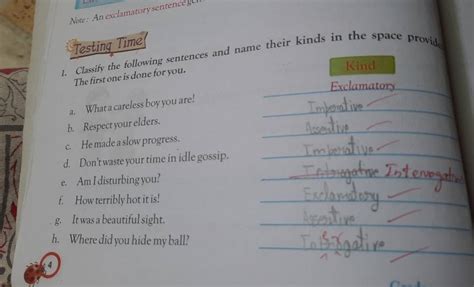 Note An Exclamatory Sentence Get 1 Classify The Following Sentences And