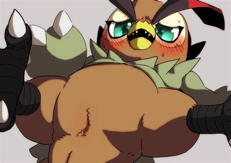 Rule 34 Animal Genitalia Anthro Avian Butt Bandai Namco Beak Blush