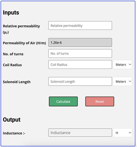 Free Online Coil Inductance Calculator