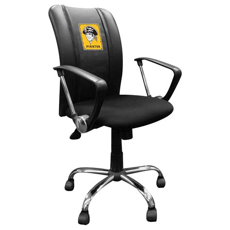 Black Pittsburgh Pirates Logo Curve Task Chair