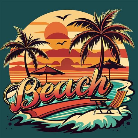 Summer Time Illustration For Tshirt Design Premium Ai Generated Vector
