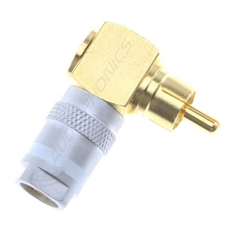 Rca Connector 90° Angled 24k Gold Plated Ø8mm Unit Audiophonics